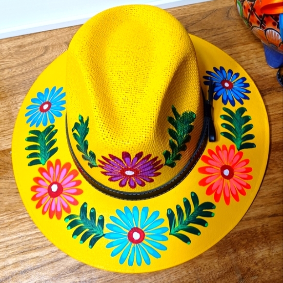 Hand Painted Hat | Accessories | Artisanal Hand Painted Hat | Poshmark